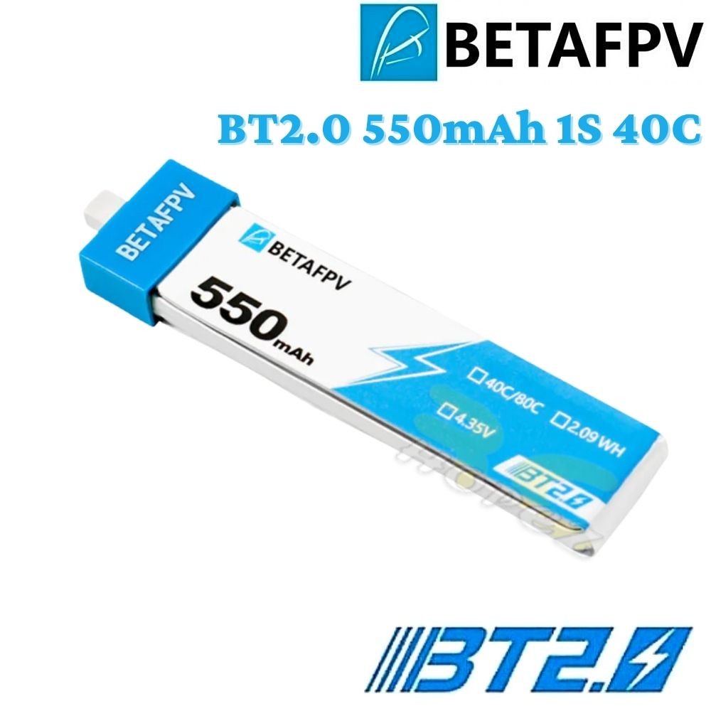 BETAFPV BT2.0 550mAh 1S 40C Battery with BT2.0 Connector BT550/40-1S | Shopee Malaysia