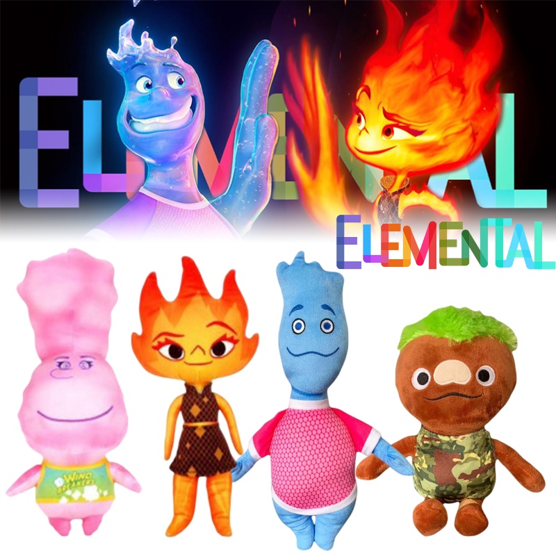 Hychumey 28cm Disney Elemental Plush Toy Ember Wade Soft Doll Cartoons ...
