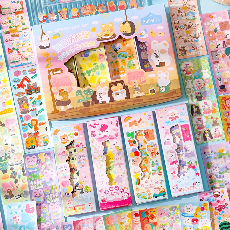 50pcsZoo Paradise Adventure Goo Card Sticker Gooka Handbook Sticker Set ...