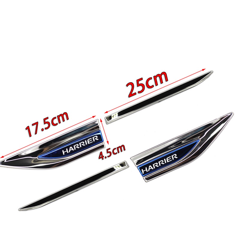 1 Set Stainless Steel Car Door Fender Metal Side Logo Stickers （Left ...