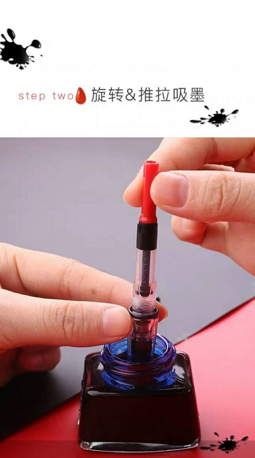 Y&X Universal Fountain Pen Ink Converter Standard Push Piston Fill Ink ...