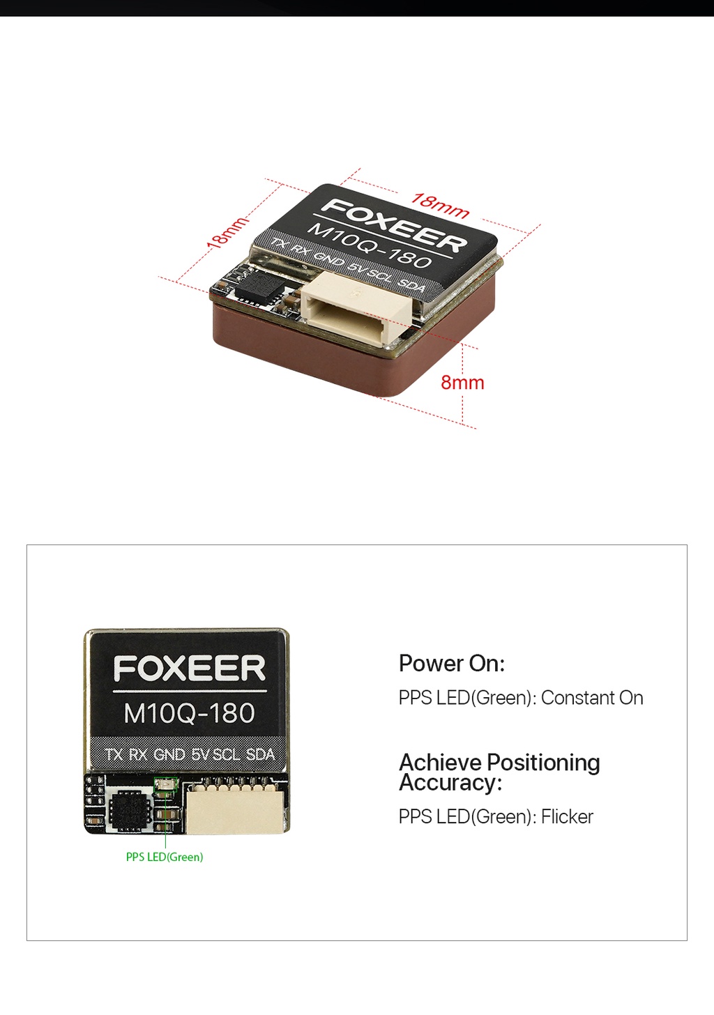 Foxeer M10Q-180 / M10Q-250 M10 Dual Protocol GPS Module Built-in ...