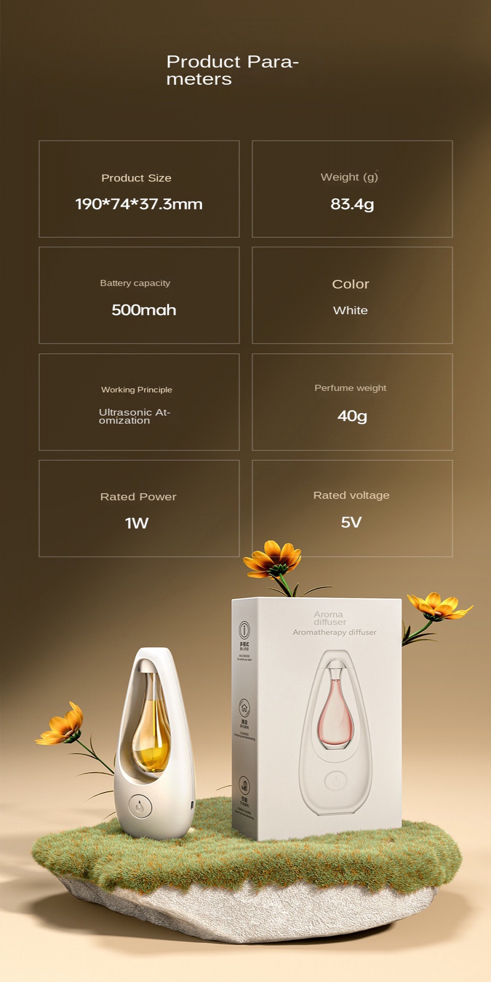 Room Air Freshener Spray Rechargeable Aroma Diffuser Essential oil ...