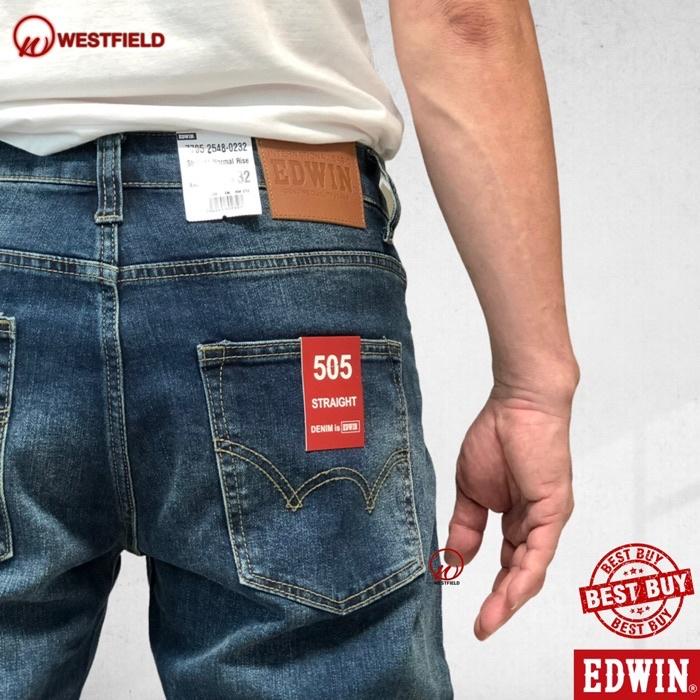 EDWIN 505 MEN'S STRAIGHT CUT JEANS ( 7705 2548 ) | Shopee Malaysia