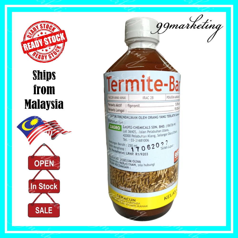 250ML Termite-Ban Zagro Fipronil 5% Systemic Insecticide Racun Serangga ...