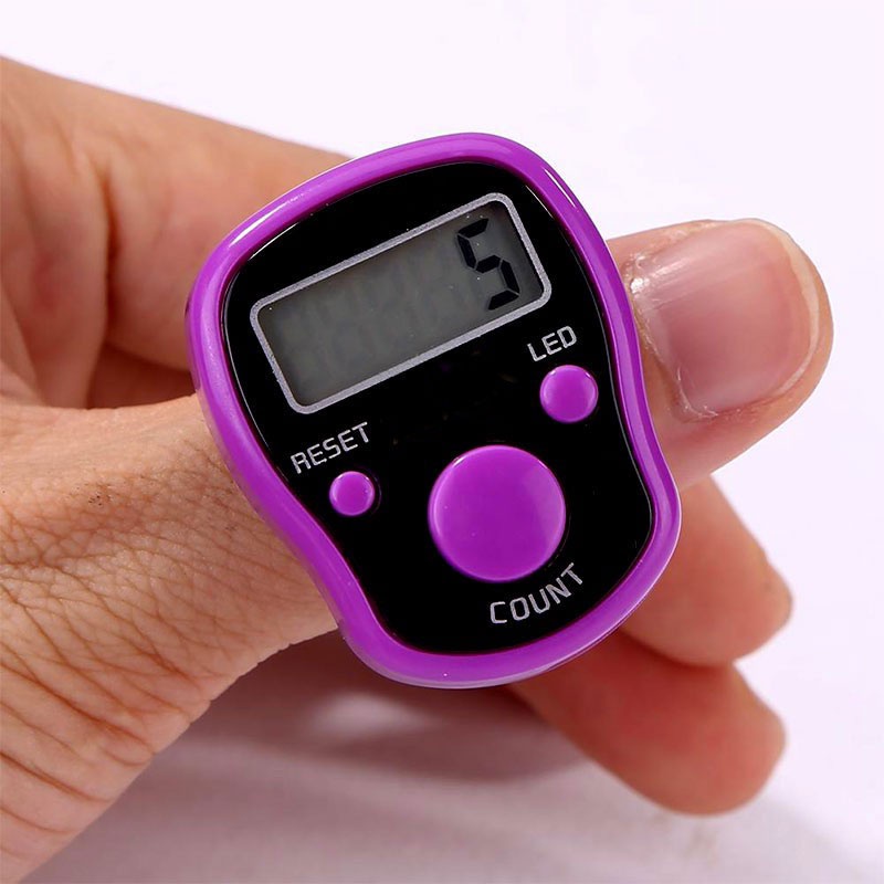 𝟓 𝐃𝐈𝐆𝐈𝐓𝐒 Electronic Tashbih Finger Counter Resettable Digital LCD LED ...