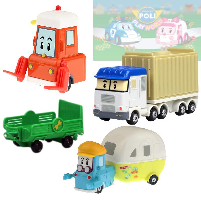 Hychumey Robocar Poli Toy Car Alloy Model Cartoon Terry Camp Trailer ...