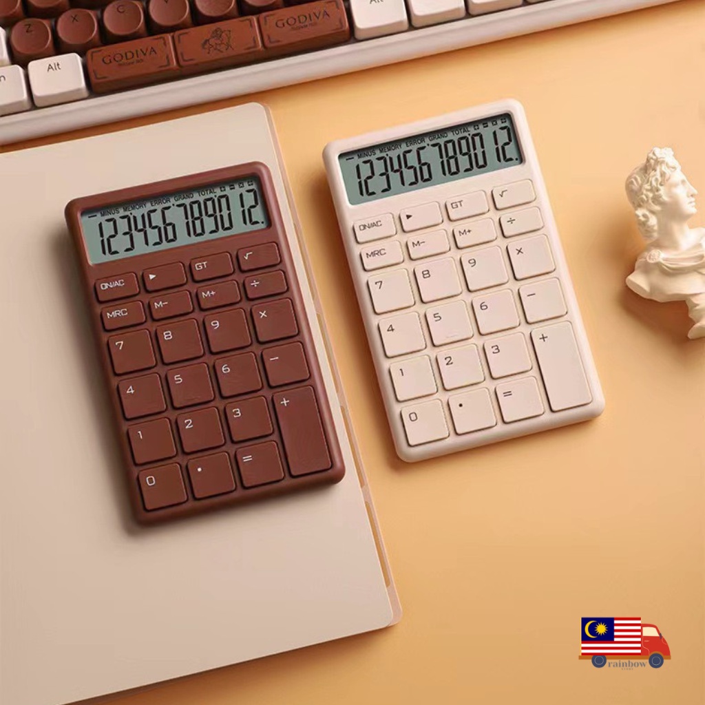 Chocolate Morandi calculator 12-digit simple portable office ...