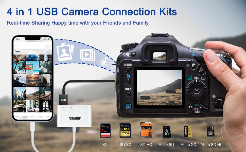 Ugreen 4 In 1 SD TF Memory Card OTG Adapter To SD TF UBS Card Reader PD ...