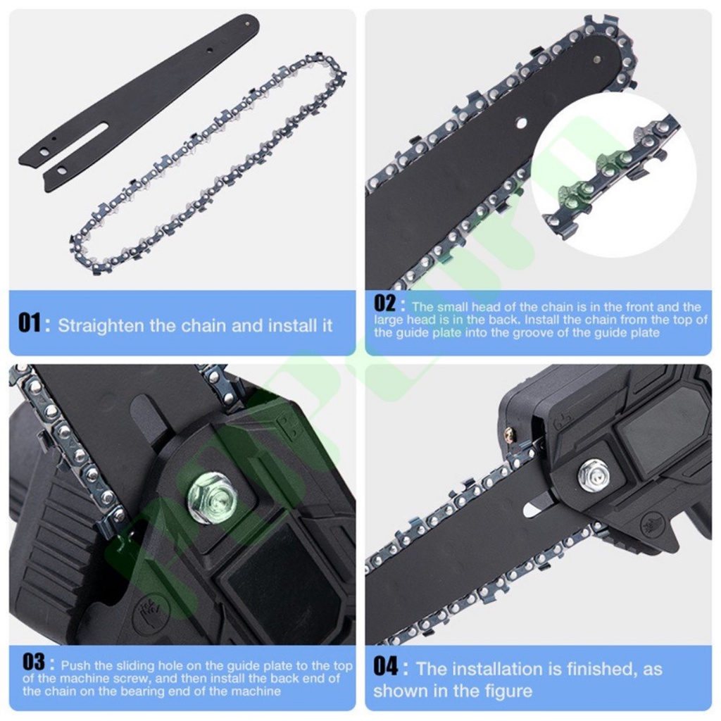 【24H Shipping】4"/6"/8"/12" Chain Only For Mini Cordless Chainsaw ...