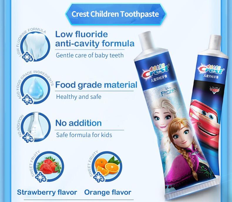 Crest Food Grade Disney Pattern Fruit Scented Toothpaste For Kids (40 ...