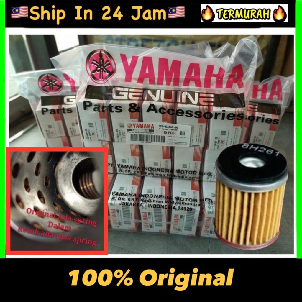 *10 BIJI* ORIGINAL YAMAHA LC 4T OIL FILTER PENAPIS MINYAK HITAM LC135 ...