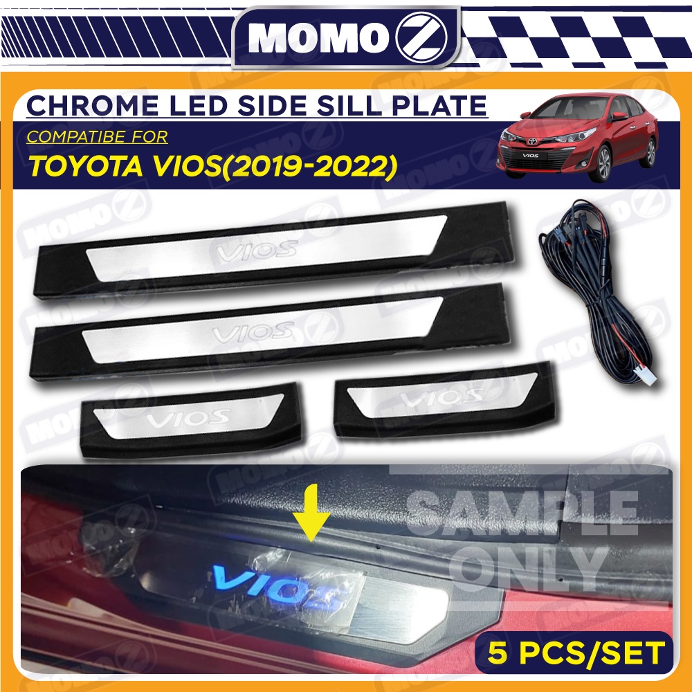Car Toyota Vios 2019 - 2022 LED Door Side Sill Step Plates | Shopee ...