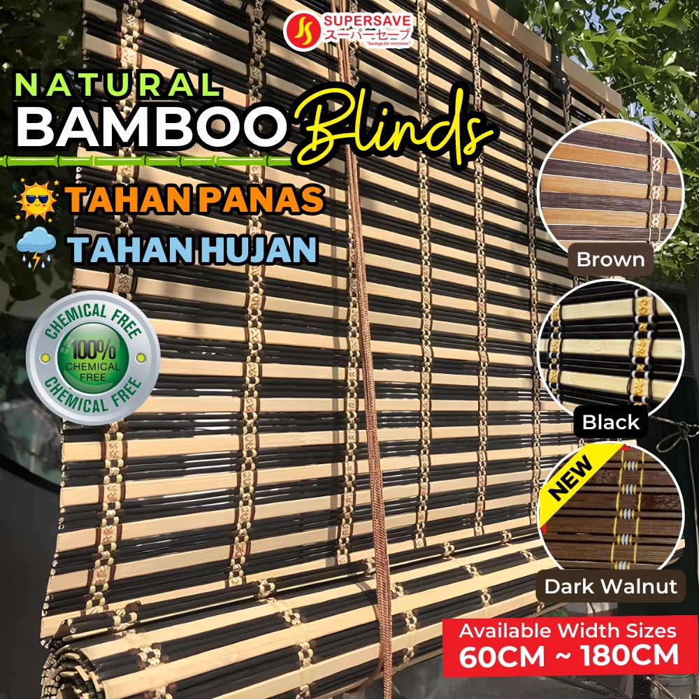SUPERSAVE Bidai Buluh Bamboo Blinds Bidai Kayu Langsir Buluh Bamboo ...