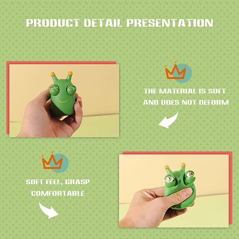 Funny Cartoon Grass Worm Pinch Toy for Stress Relieving New and ...