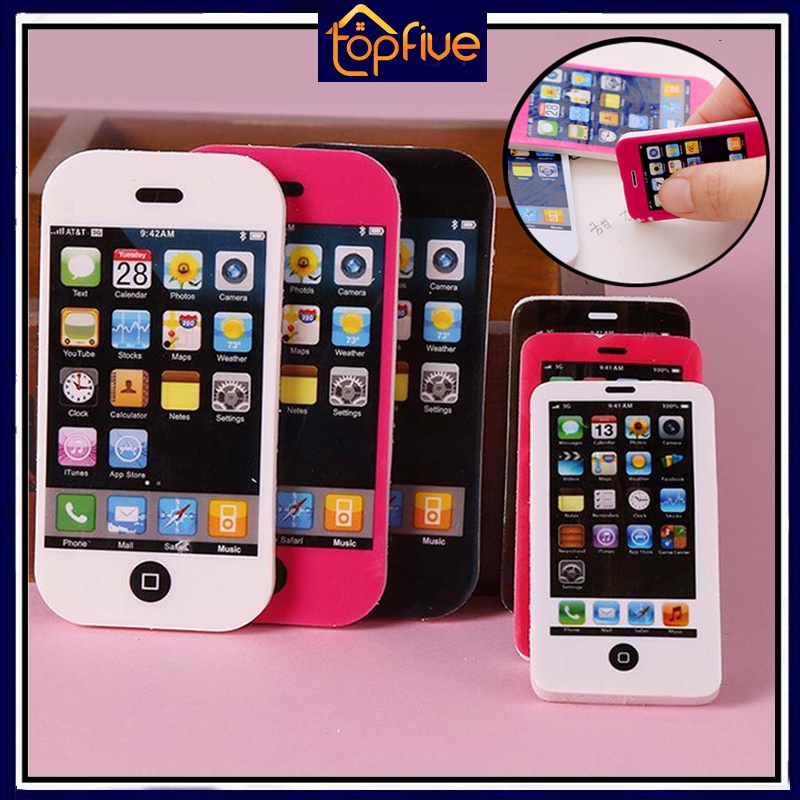 Creative Phone Eraser School Stationery Pemadam Pensil Bentuk Handphone ...