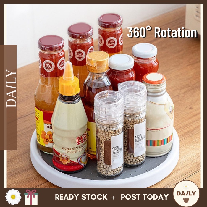 🐻DAILY🐻 Non Skid Lazy Turntable Cabinet Organizer 360 Degree Rotating ...