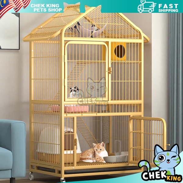 4 Level Luxury Cat House Cat Cage Extra Large Pet Cage Sangkar Kucing ...