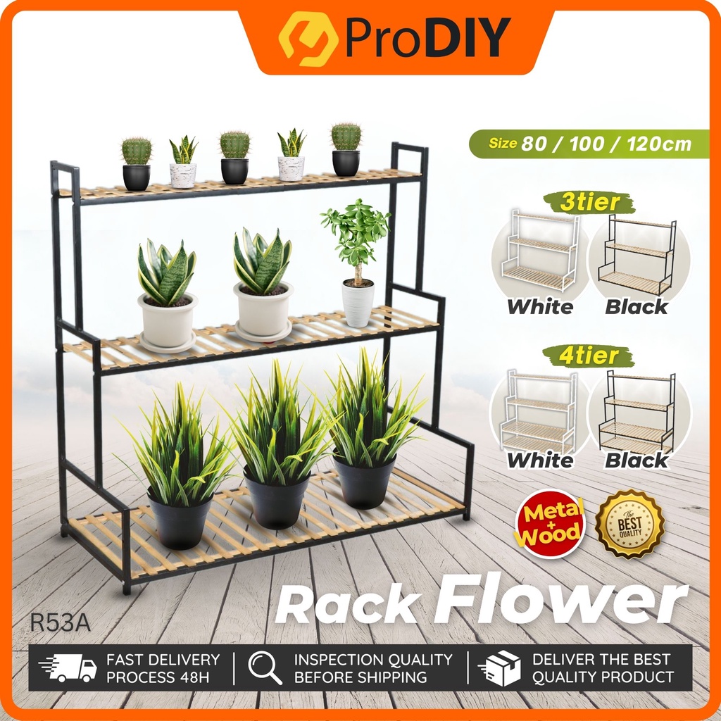 3 Tier / 4 Tier Rack Flower Plant Rack Garden Rack Multi Layer Rack ...