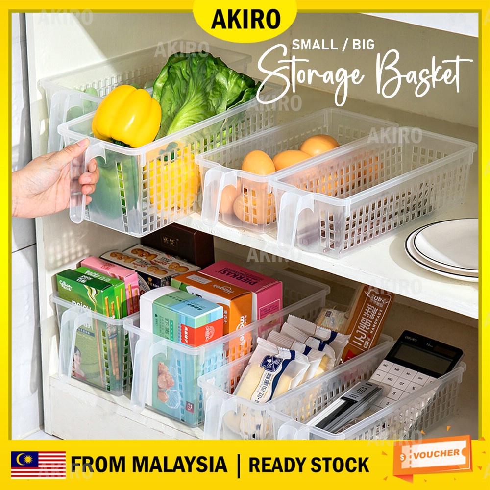 AKIRO Home Kitchen Fridge Storage Organizer Box Clear Drainage Clear ...