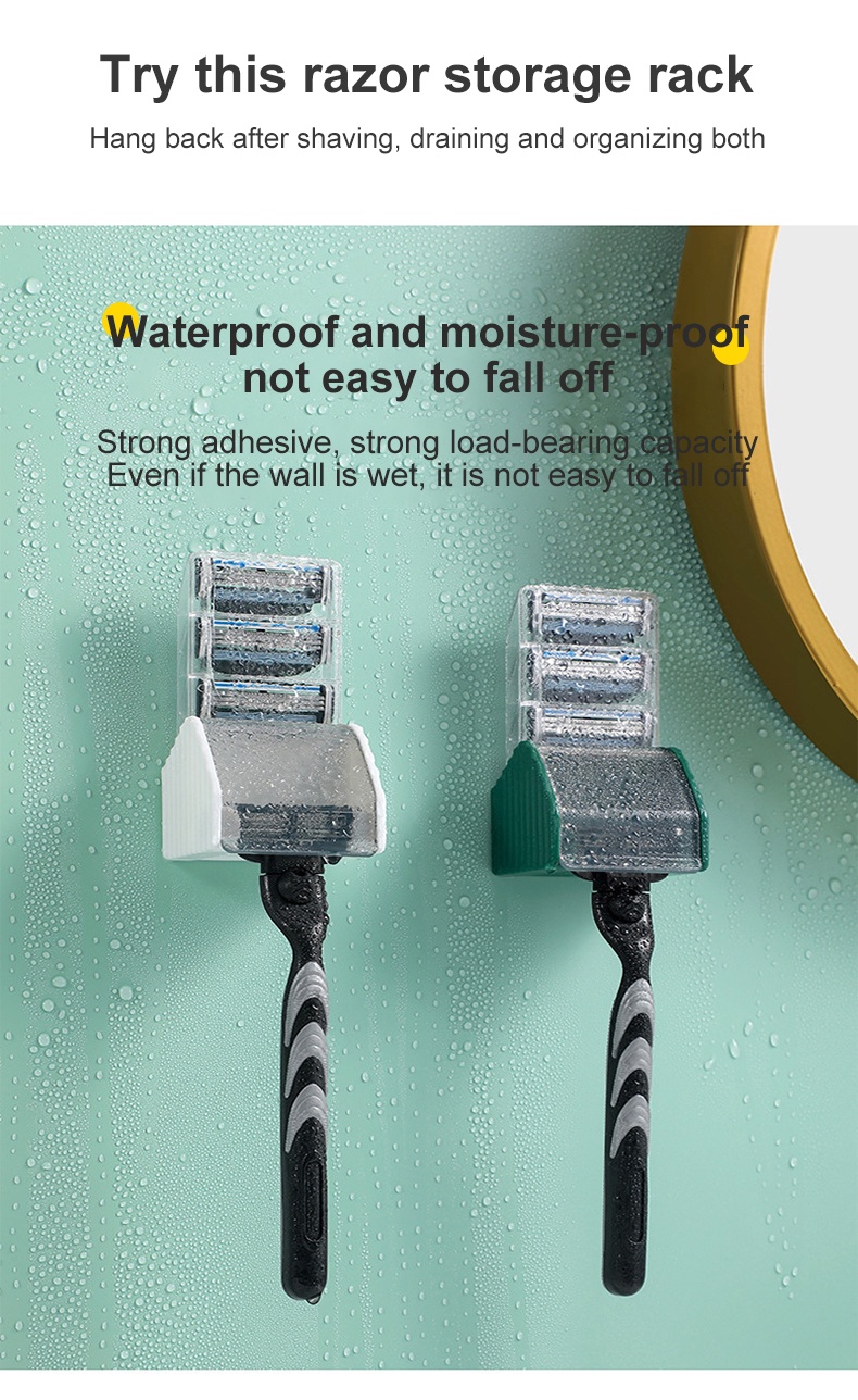 Manual Razor Holder Shelf Seat Stand Hang Bathroom Men Beard Razor Hook ...
