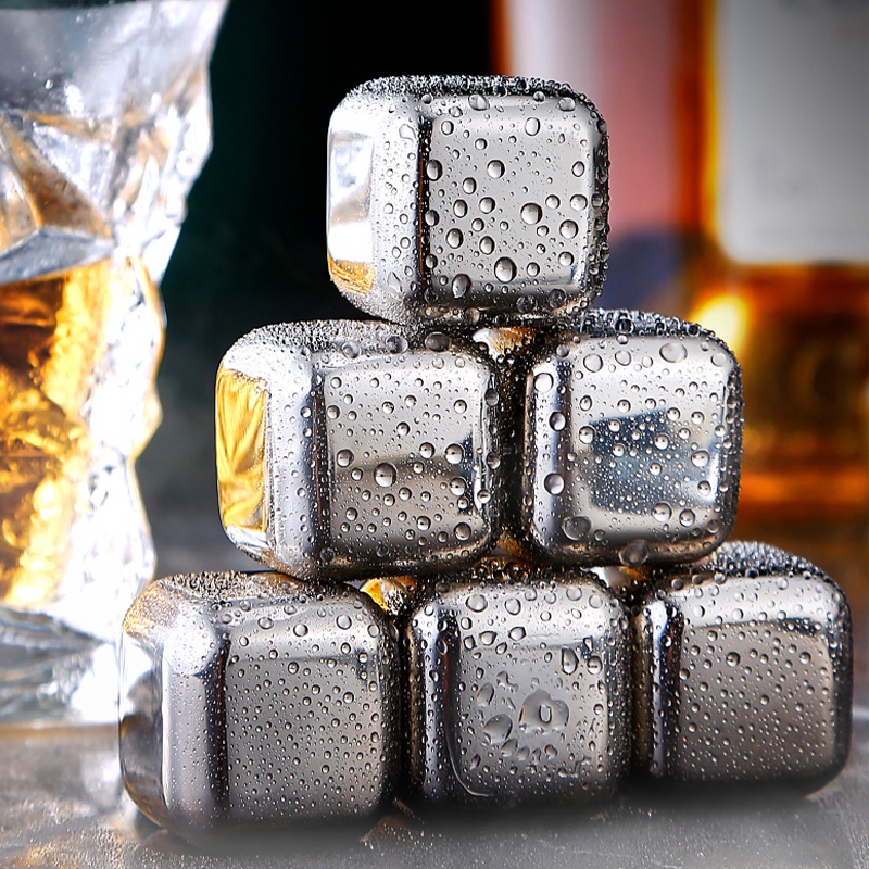 Reusable Food Grade 304 Stainless Steel Ice Cube Quick Cooling Metal ...