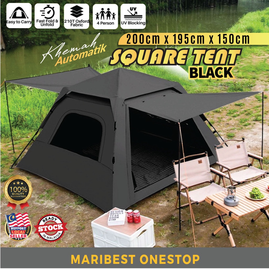 Foldable Square Tent Fully Automatic Outdoor Camping UV Auto Camp ...