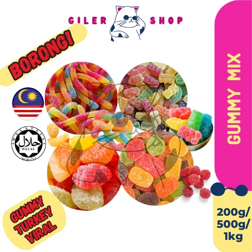 Halal Mix Gummy Turkey Viral 200g 500g 1kg Per Pack | Shopee Malaysia