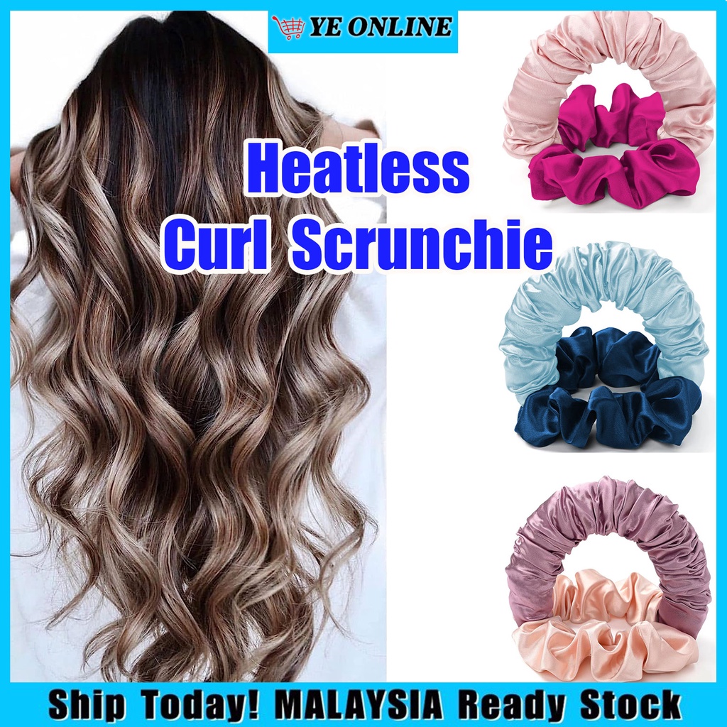 Heatless Hair Curler Easy Curling Hair Band Ponytail Tie Sleeping Hair ...