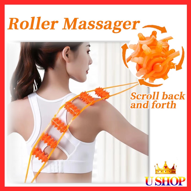 Back Massage Roller Pull Rope Handheld Rolling Massage Tools Portable ...