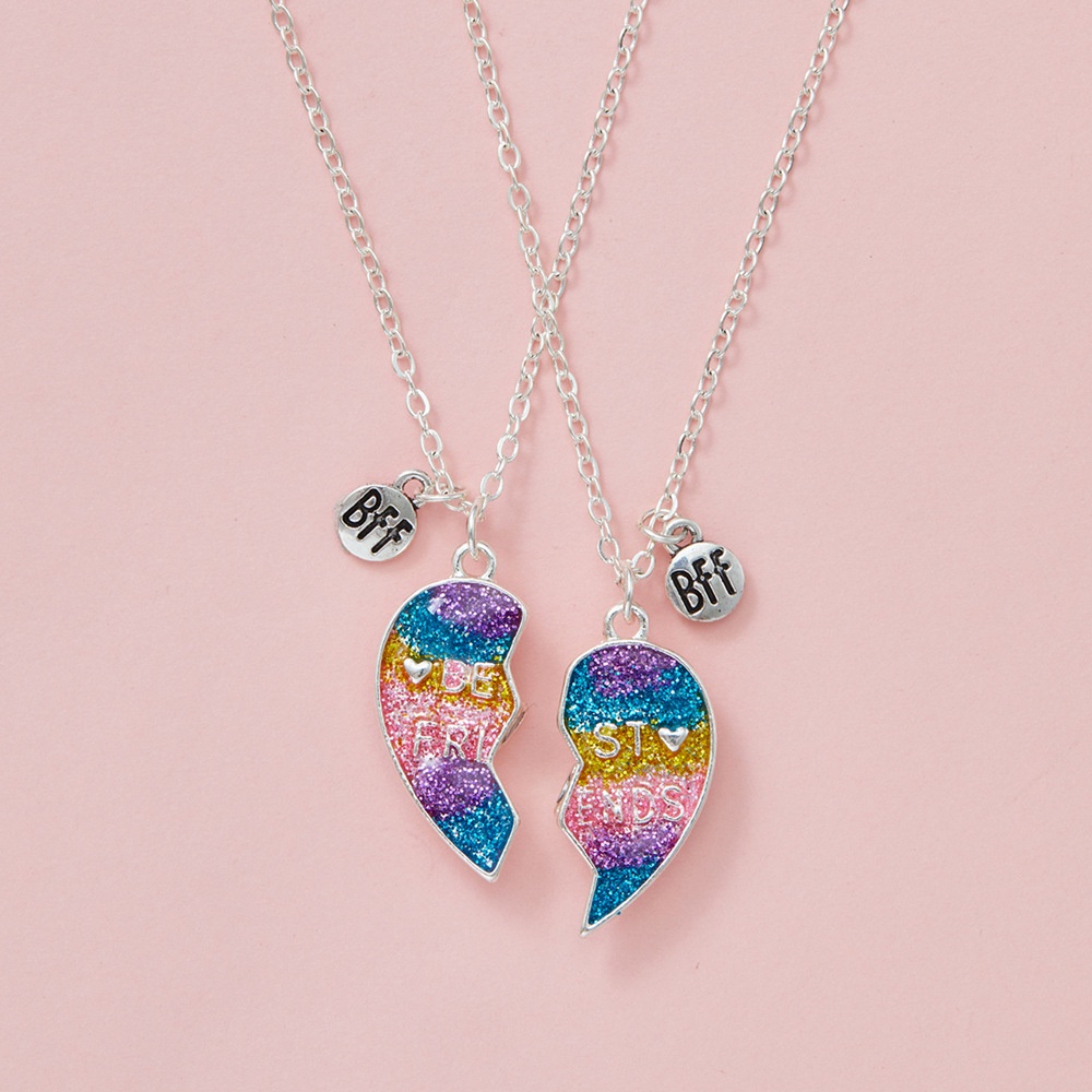 Cute Cat Heart Magnet Necklaces for Women Girls Kawaii Best Friends ...