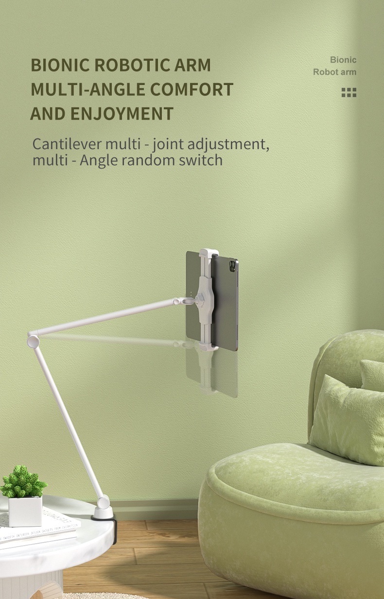 OATSBASF Aluminum Long Arm Desktop Mount Holder with Adjustable Damper ...