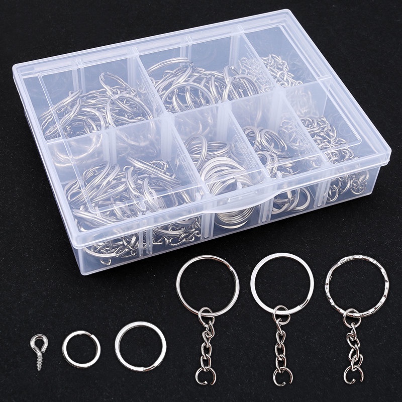 Top Quality Metal Key Chain Set Round Split Ring Car Keys Decoration ...
