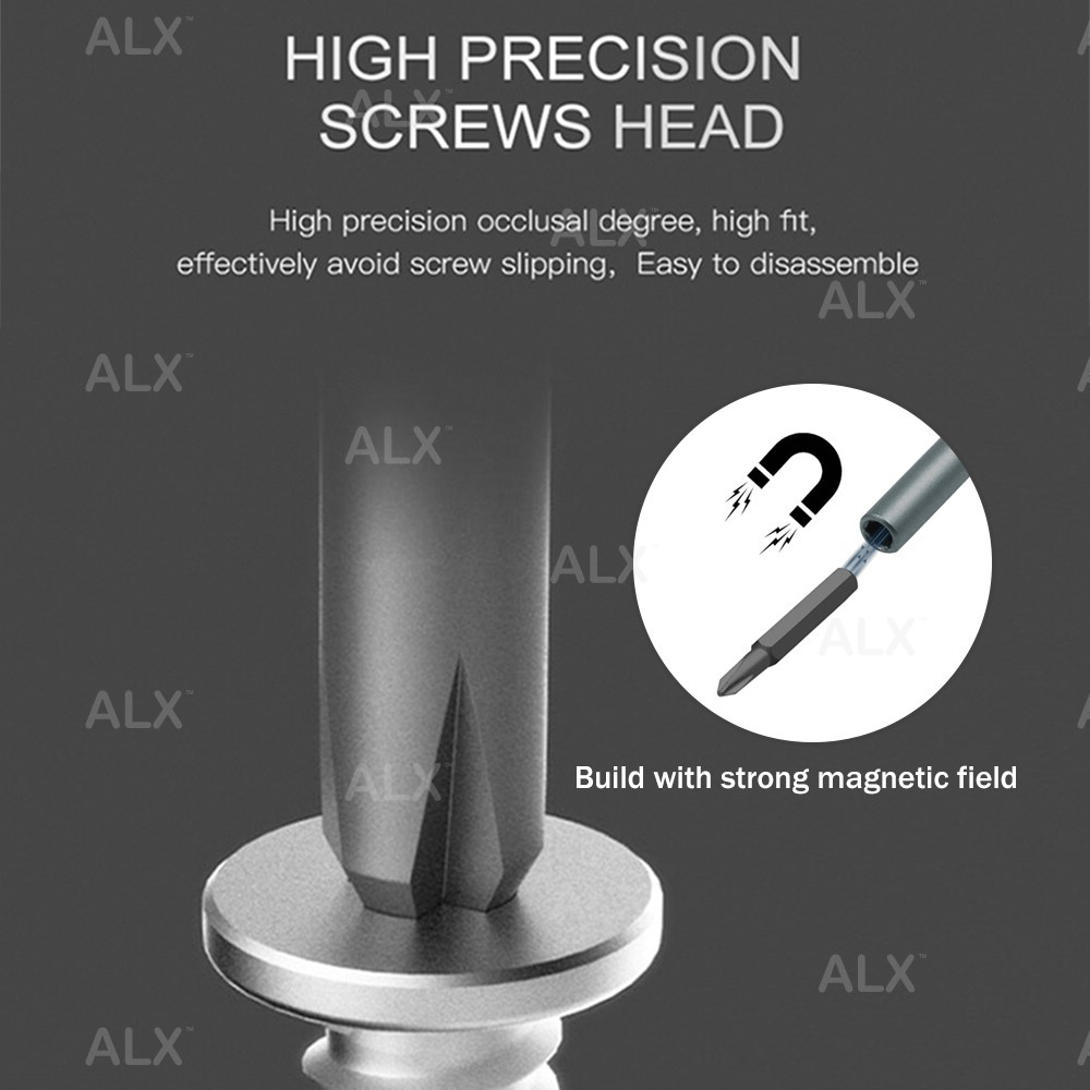 ALX 63 in 1 Magnetic Alloy Screw Driver Set Phone Laptop Watch Repairs ...