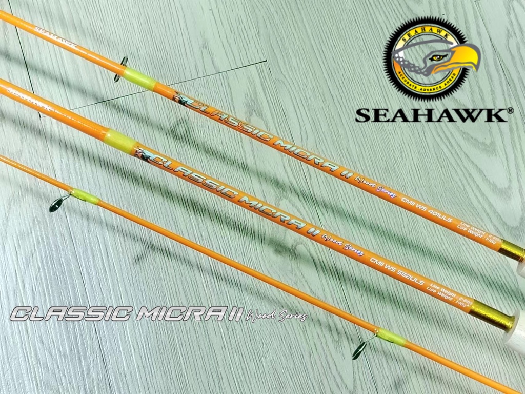 SEAHAWK CLASSIC MICRA II WOODEN SPINNING FISHING ROD (RANDOM COLOR ...