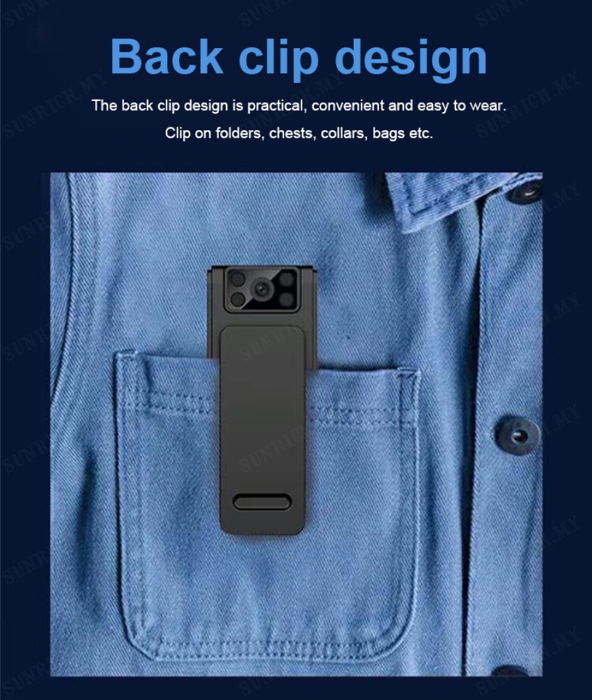 【COD】1080P HD Digital Video Recording Back Clip Camera高清數字錄像背夾攝像機 ...