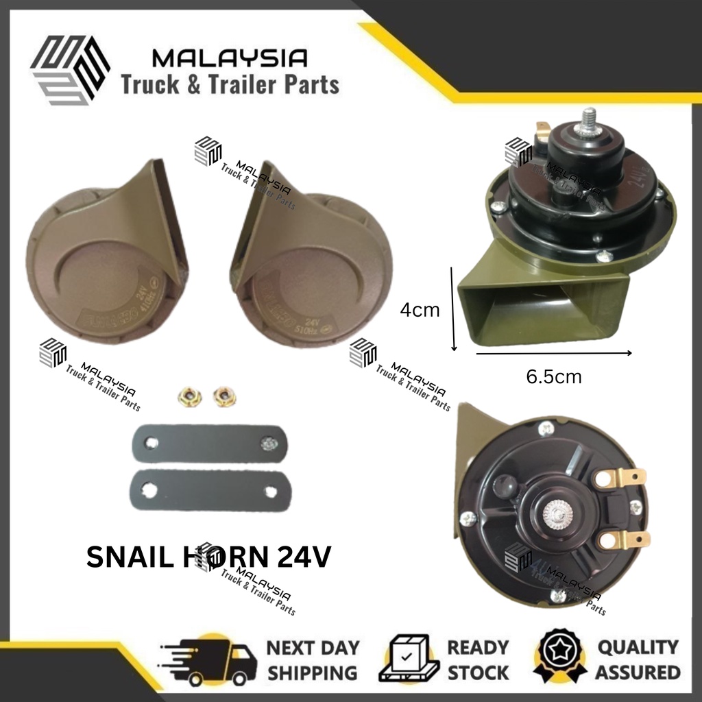 Waterproof Universal Lorry Truck Boat Loud Sound Snail Horn Hon Lori ...