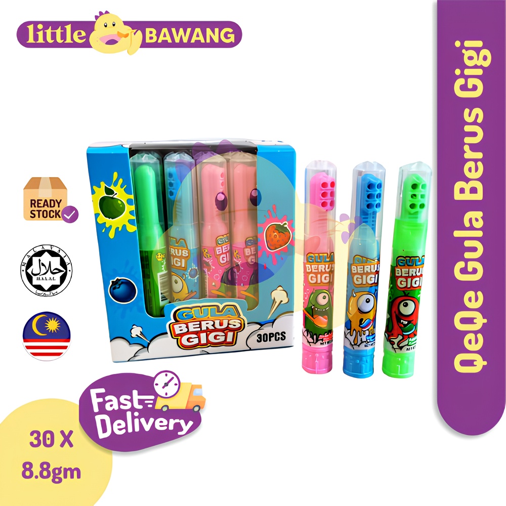 QeQe Gula Gula Berus Gigi Perisa Buah Buahan Fruits Flavoured Candy 30pcs Per Box | Shopee Malaysia