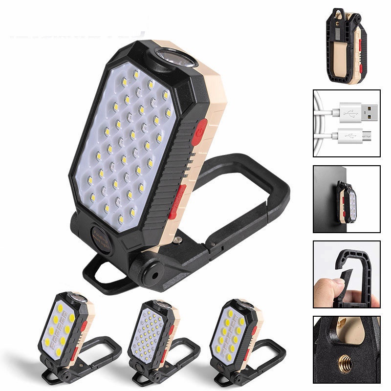 Waterproof 180° Foldable Magnetic Hang LED Work Light Torch Light ...