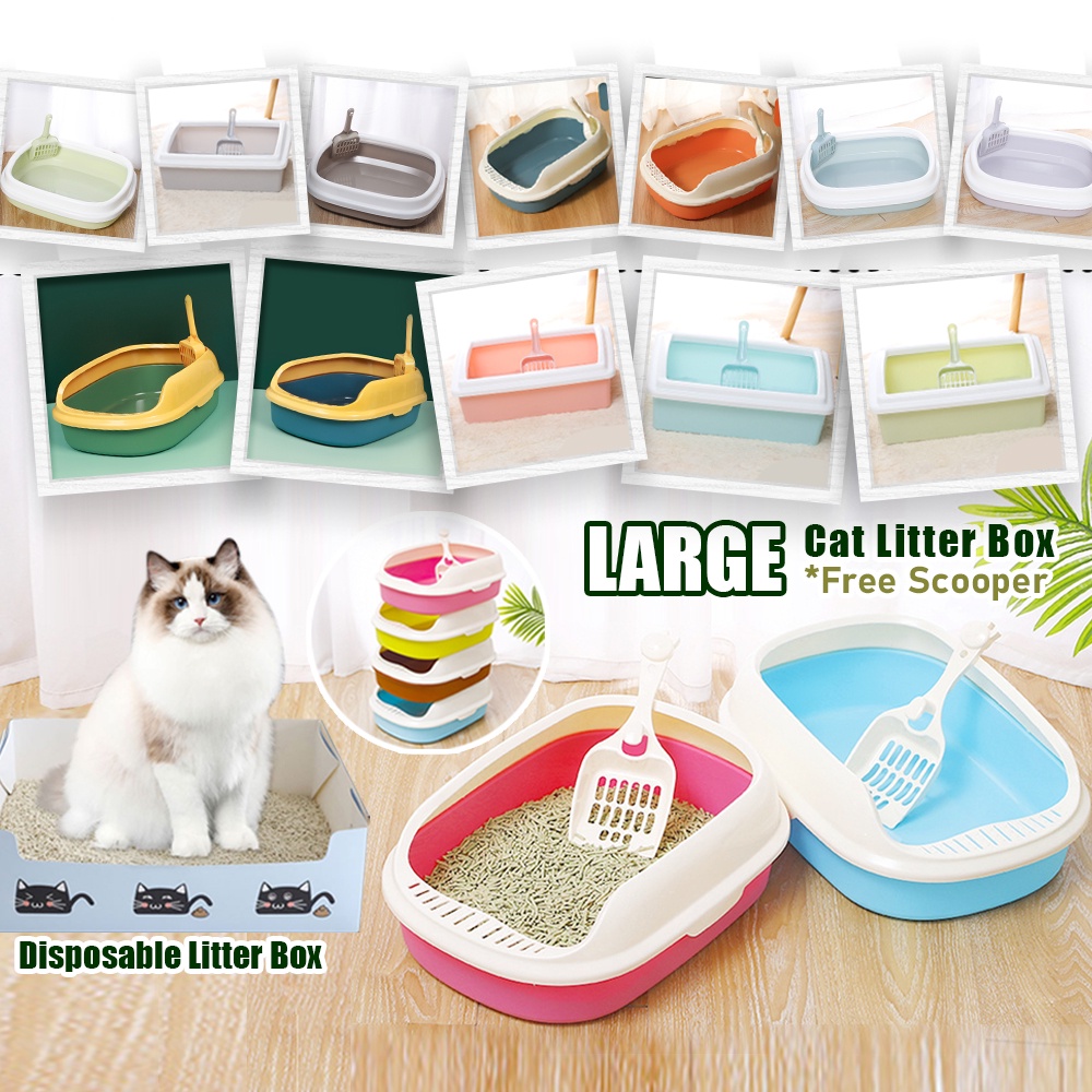 CATQUEEN Cat Litter Box Cat Toilet Kucing Bekas Pasir Kucing Tempat ...