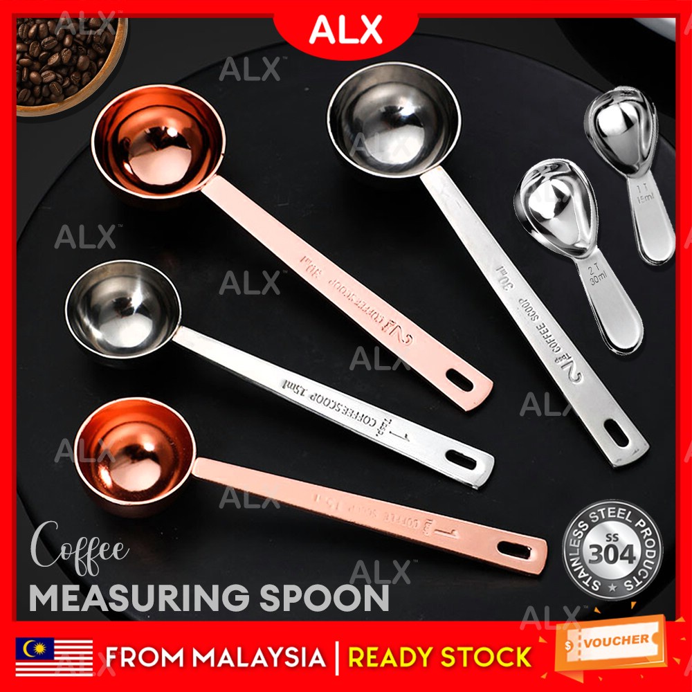 ALX Multifunctional Measuring Spoon Scoop Long Handle Stainless Steel ...