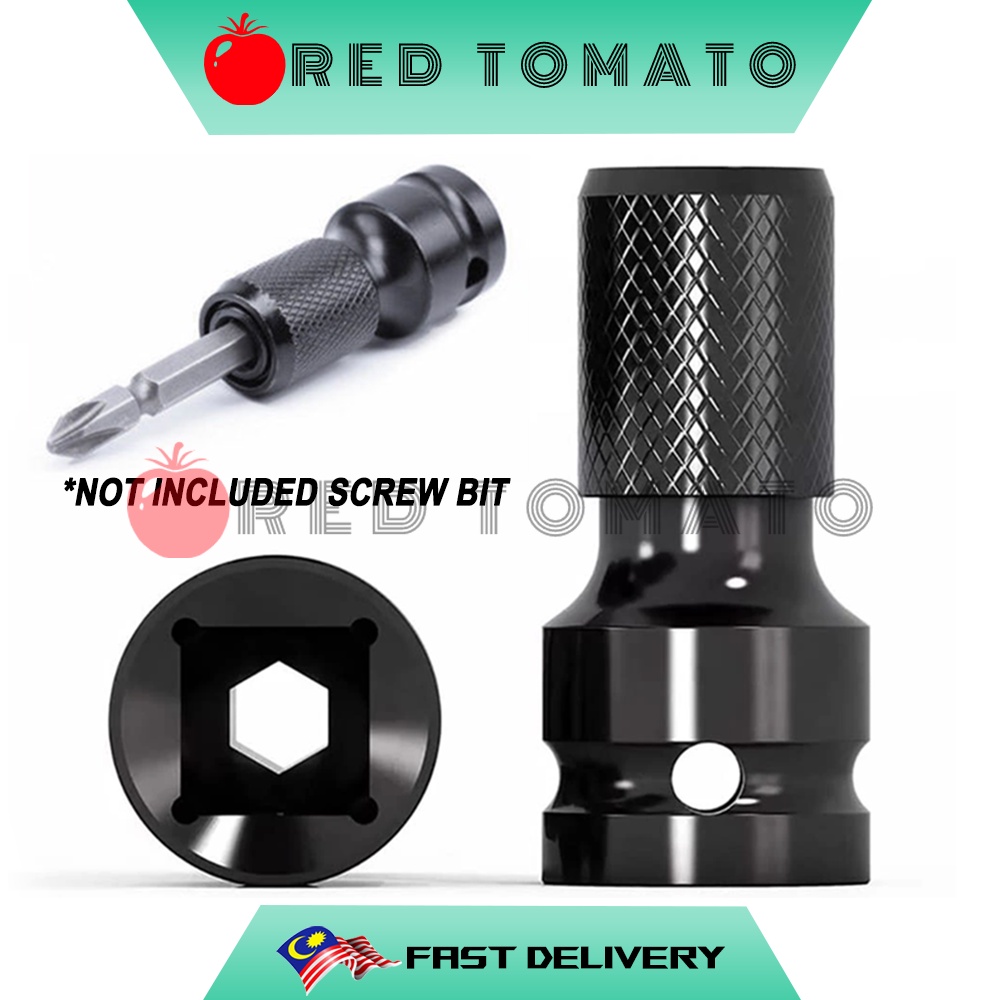 RED TOMATO 1/2 Inch Hex Socket Converter Square Female 1/4 Inch Hex ...