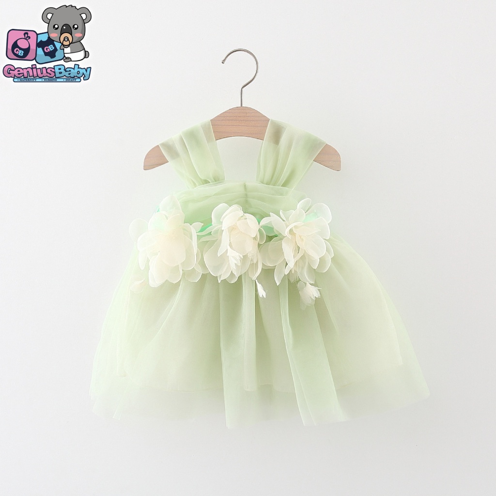 [ Genius Baby House ] 3m-3y Green Hijau Gaun Baby Girl Dress Kids ...