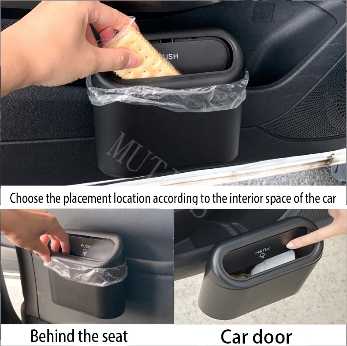 BMW Car Portable Mini Trash Can Hanging Flip Lid Dustbin Back Seat ...