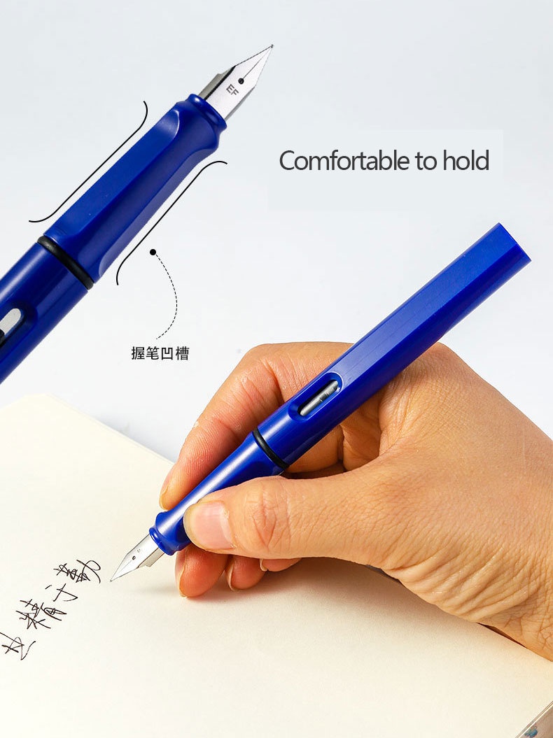 53 Pcs Clear Pen Set Ink Replaceable Fountain Black/Blue/Red Ink ...
