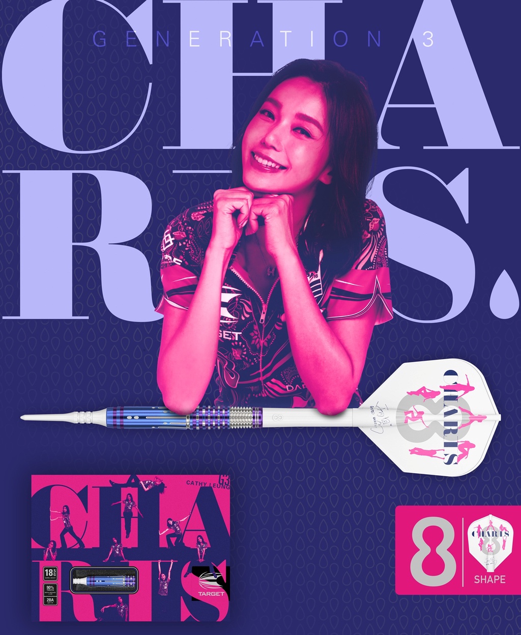 TARGET CHARIS Gen 3 (Cathy Leung model) - TARGET Soft Darts | Shopee Malaysia
