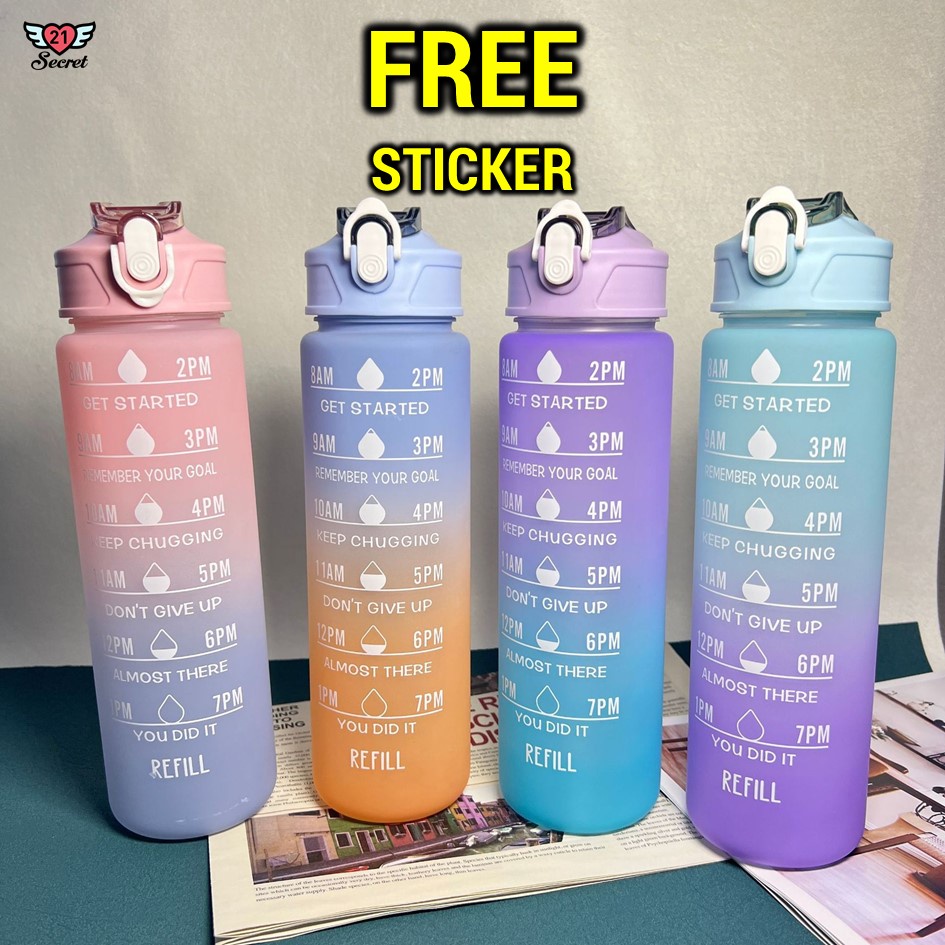 900ml Water Bottle With Straw Plastic Bottle Water Travel Bottle ...