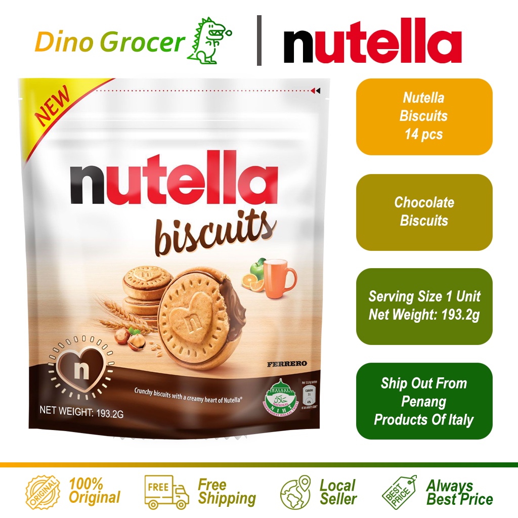 Nutella Biscuits filled with Hazelnut Spread with Cocoa 193.2g 能多益 ...