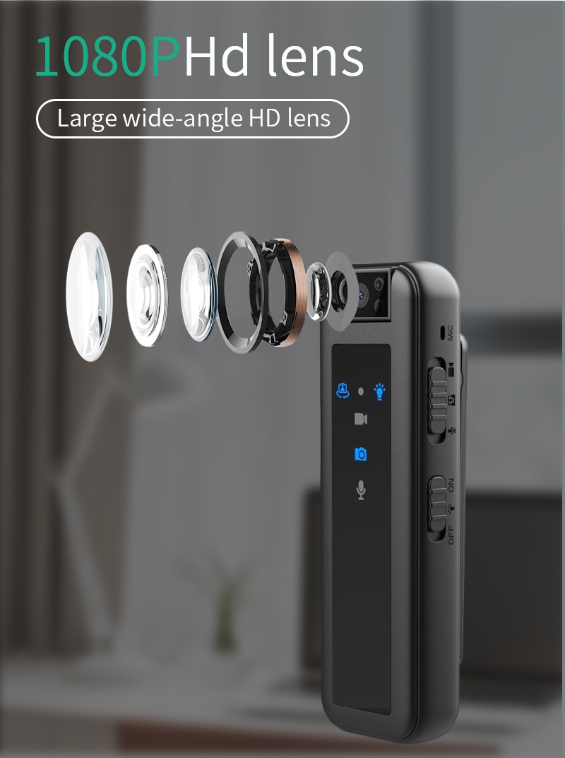 Body camera HD 1080P Portable Back Clip Camera Mini DV Police Recorder ...
