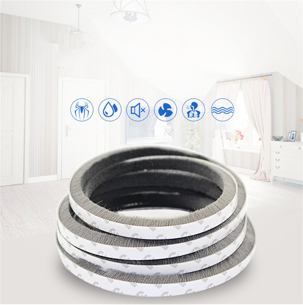 10m Adhesive Felt Draught Excluder Wool Pile Weatherstrip Sliding Door ...